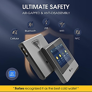 ELLIPAL Hardware Wallet, Air-gapped & Internet Isolated Security Crypto Wallet Titan Mini, 10000 coins &Token, Anti-Disassemble &Tamper Cold Wallet, Cold Storage for BTC/XRP/ETH/XLM/USDT/LTC
