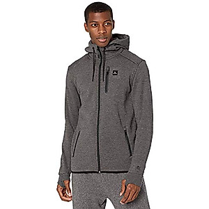 Rip Curl Men's Departed Anti Series Technical Zip Up Hooded Sweatshirt, Charcoal Grey 21, Medium