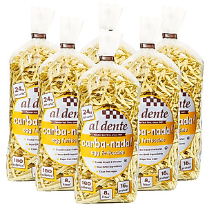 Al Dente Carba-Nada Egg Fettuccine, 10-Ounce Bags (Pack of 6)