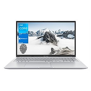ASUS 17.3" FHD Vivobook Laptop, Intel Core i3-1220P Processor, 24GB RAM, 512GB SSD, FP Reader, HDMI, Webcam, Wi-Fi 6, Windows 11 Home, KKE Accessories, Silver