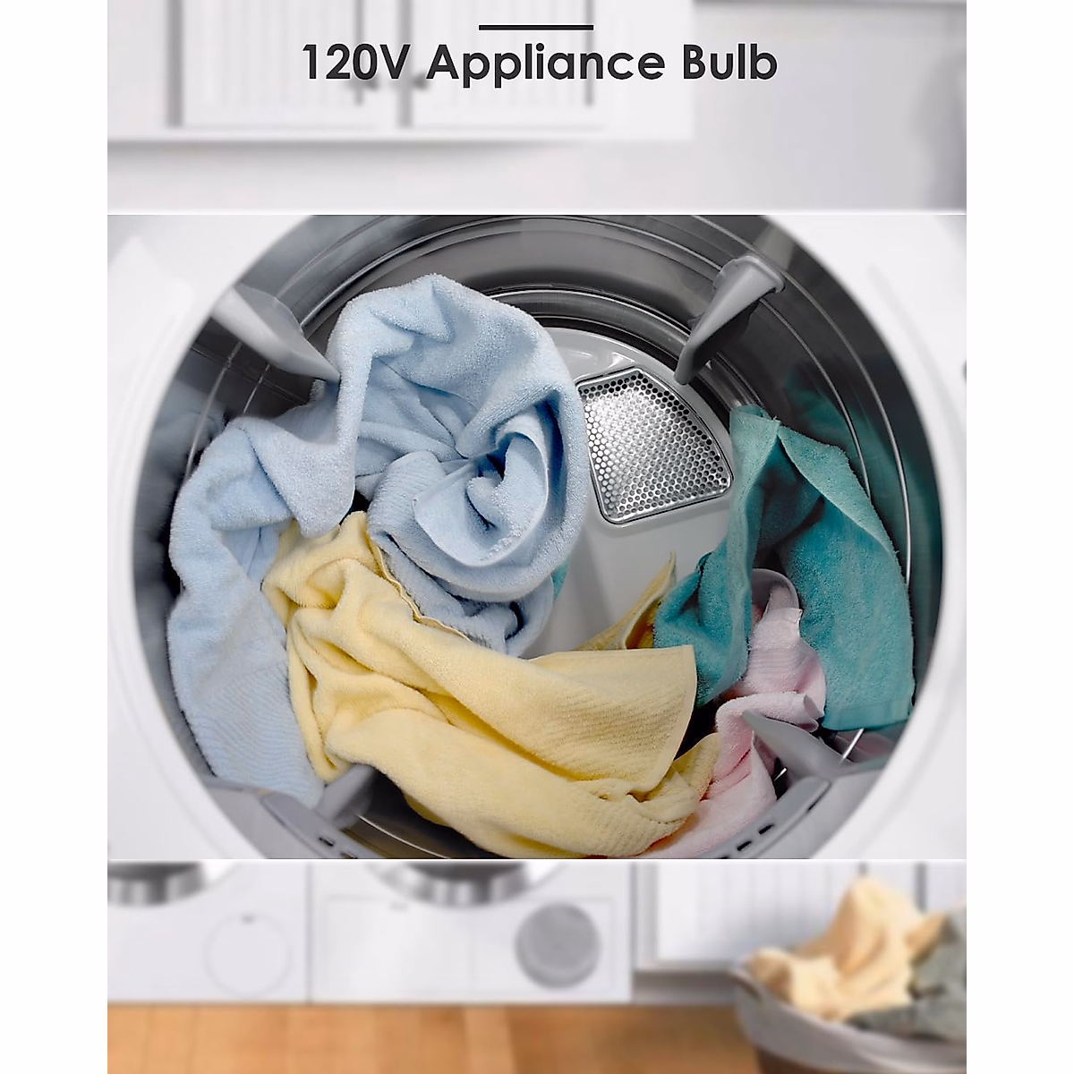 Dryer Light Bulb 120V 10W 15W Replacement, 10 Watt Equivalent WE05X20431 WP22002263 Appliance Bulb E12 Candelabra Base, 2W 200lm Not Dimmable Daylight White 2-Count