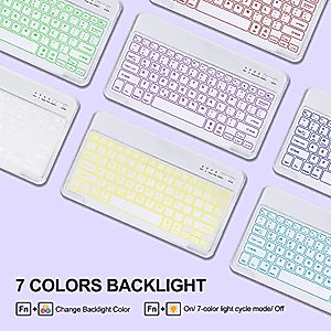 D DINGRICH iPad Pro 12.9 Case with Keyboard - Magnetically Detachable, Backlit, Type-C, Bluetooth Connection, for iPad Pro 6th/5th/4th/3rd Generation 12.9 inch - Pink
