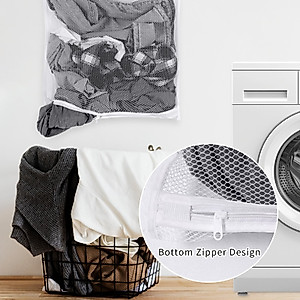 Hanging Mesh Hamper, 29.3 * 19 Inches Portable Foldable Hanging Laundry Hamper with 2 Hooks Large Mesh Laundry Basket over Door for Storage Dirty Clothes on Closet, Bathroom, Bedroom