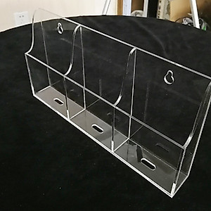 Zmmyr Acrylic Wall Mount Desk Organizer Storage Box for Cell Phones Holder in Home Office (3 Grid)