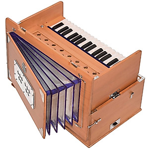 Bhava Mini "Kirtan" Harmonium | Standard Edition -Natural | Professionally Tuned & Refined in U.S.| Indian Instrument ~ Handmade, Perfect for Yoga, Kirtan | Fits in Overhead Compartment