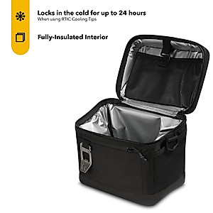 RTIC 8 Can Everyday Cooler, Soft Sided Portable Insulated Cooling for Lunch, Beach, Drink, Beverage, Travel, Camping, Picnic, for Men and Women, Black