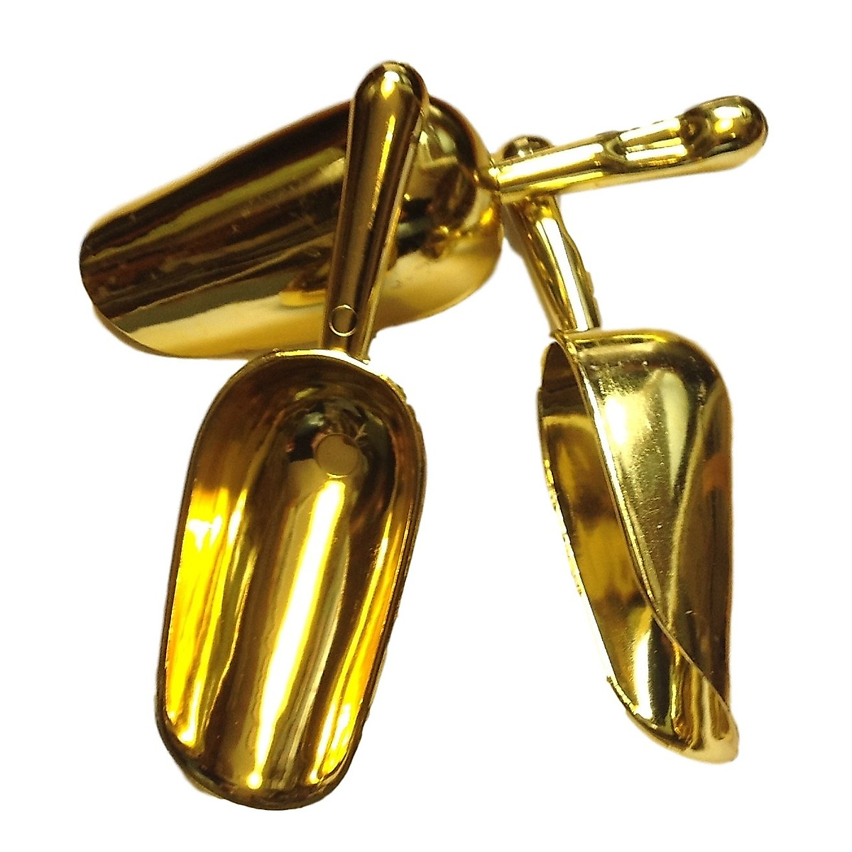 6 Pieces - Package of 6.25" Shiny Gold Plastic Scoops for Wedding and Party Candy Buffets