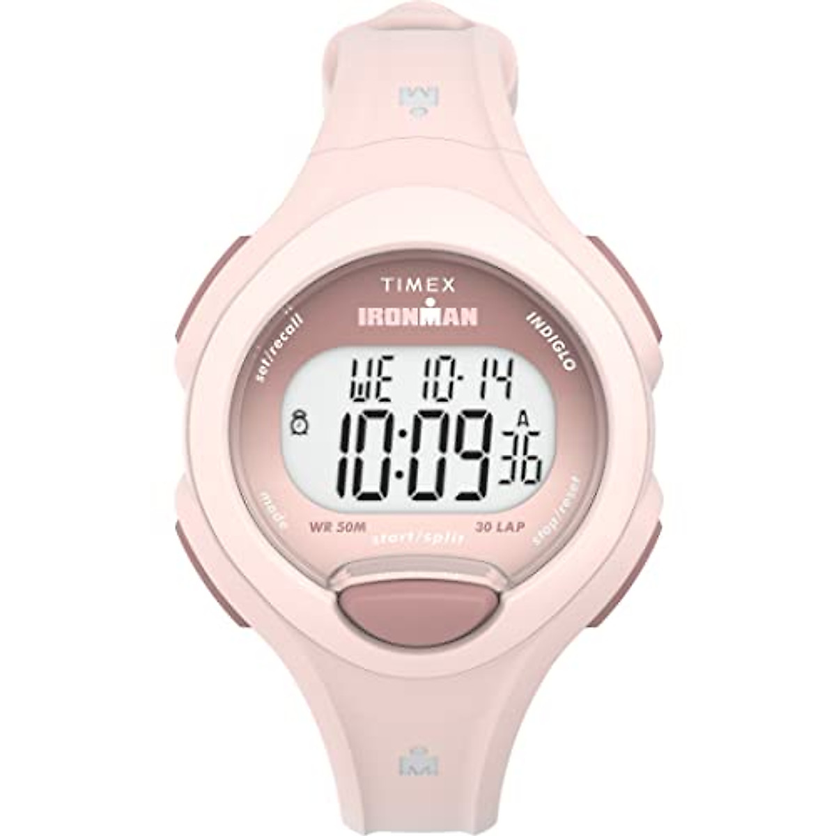 Timex Women's Ironman Essential 34mm Watch - Pink Strap Digital Dial Pink Case