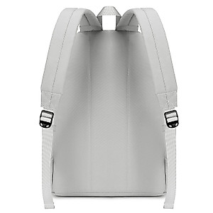 abshoo Lightweight Casual Unisex Backpack for School Solid Color Boobags (Light Grey)