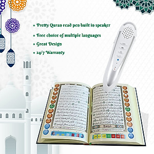 Quran Pen, AIPEBANI Digital Pen Talking Reader Rechargeable Quran Book Read Pen with Multilingual 25 Reciters, Aluminium Box Packaging, Muslims Gift Ramadan Gift