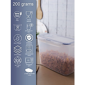 LocknLock Easy Essentials Food Storage with Flip Lid/Airtight container, BPA Free, 10.1-Cup, Clear
