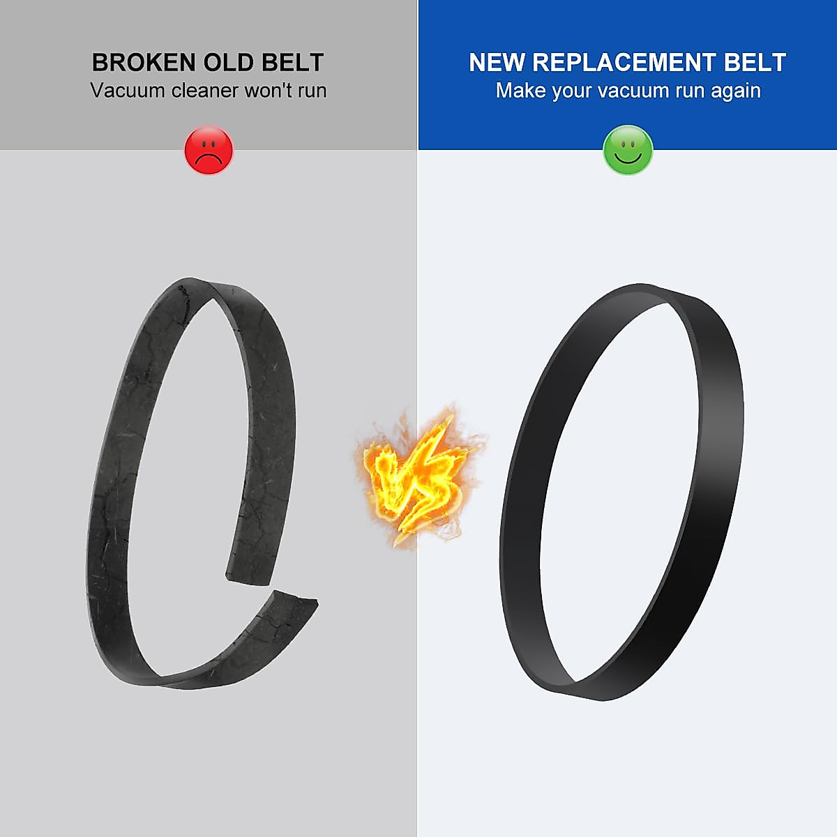 LANMU Replacement Belts Compatible with Bissell Models 2252, 2254, 22543, 2256, 2258, 2259, 2260, 2316, 2739, 1793, 1309 Powerlifter/CleanView Swivel Rewind Pet Vacuum (2-Pack)