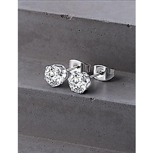 𝟏𝟐 𝐏𝐚𝐢𝐫𝐬 Silver Earrings 𝐒𝐮𝐫𝐠𝐢𝐜𝐚𝐥 𝐒𝐭𝐞𝐞𝐥 𝐄𝐚𝐫𝐫𝐢𝐧𝐠𝐬 Women's Earrings 𝐇𝐲𝐩𝐨𝐚𝐥𝐥𝐞𝐫𝐠𝐞𝐧𝐢𝐜 𝐄𝐚𝐫𝐫𝐢𝐧𝐠𝐬 𝐒𝐞𝐭 Men's Earrings 𝟏𝟐 𝐂𝐨𝐥𝐨𝐫𝐬 Cubic Zirconia Studs Earrings
