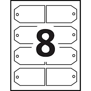 Avery Printable Blank Gift Tags with Sure Feed, 2" x 3.5", White, 96 Customizable Tags with Strings (22802)