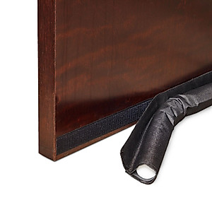 One-Sided Under Door Draft Stopper for Underdoer Seal, Soundproof Foam Noise Blocker for Bottom of The Door, 36 in, Black