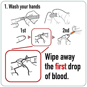 HeartsCare C1 Lactate Testing Kit - 10 Lactate Strips and C1 Lactate Meter Monitoring System - 5 sec Testing time