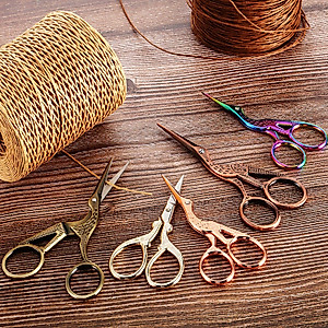 5 Pieces Stainless Steel Tip Classic Stork Scissors Crane Design 3.6 Inch Sewing Dressmaker Scissors for Embroidery, Craft, Needle Work, Art Work or Everyday Use (Style B)