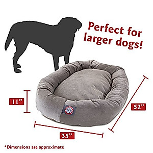52 inch Vintage Villa Collection Micro Velvet Bagel Dog Bed By Majestic Pet Products