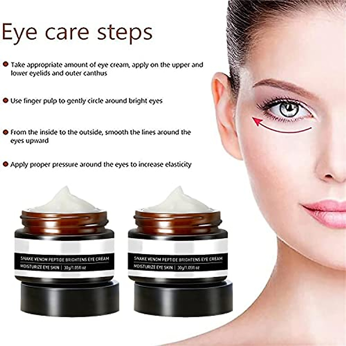 Verfons Firming Eye Cream, Verfons Temporary Firming Eye Cream, Verfons Snake Venom Firming Eye Cream, Anti Aging Eye Bag Cream, Fades Fine Lines and Wrinkles (2pcs)