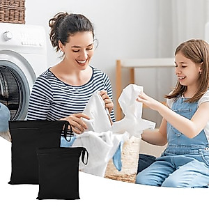 Giantree 2 Pack Wet Bag for Swimsuit, Waterproof Clothes Bag with Handle Zippered, Travel Laundry Bags, Reusable Waterproof Wet Dry Bag for Swimsuit Wet Clothes Bag for Travel Gym Beach