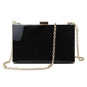 Lanpet Women Acrylic Transparent Evening Clutches Shoulder Bag Cross-Body Purse Party Bag