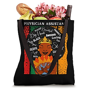 Black Physician Assistant Queen Black History Month Melanin Tote Bag