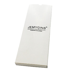 JEMYGINS 2.4" Mens Cotton Skinny Tie Plaid Cashmere Wool Necktie (18)