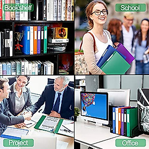 3 Ring Binder, HYUNLAI 3 Ring Binder 1 Inch, 1 Inch Binder Holds 8.5"11" Paper, Round Ring Binder Suitable for School, Home and Office(6 Pack)