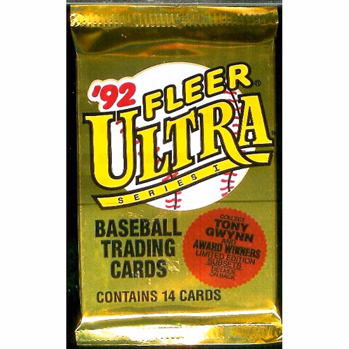 1992 Fleer Ultra Series 1 Baseball Cards Unopened Hobby Pack (14 cards per pack)