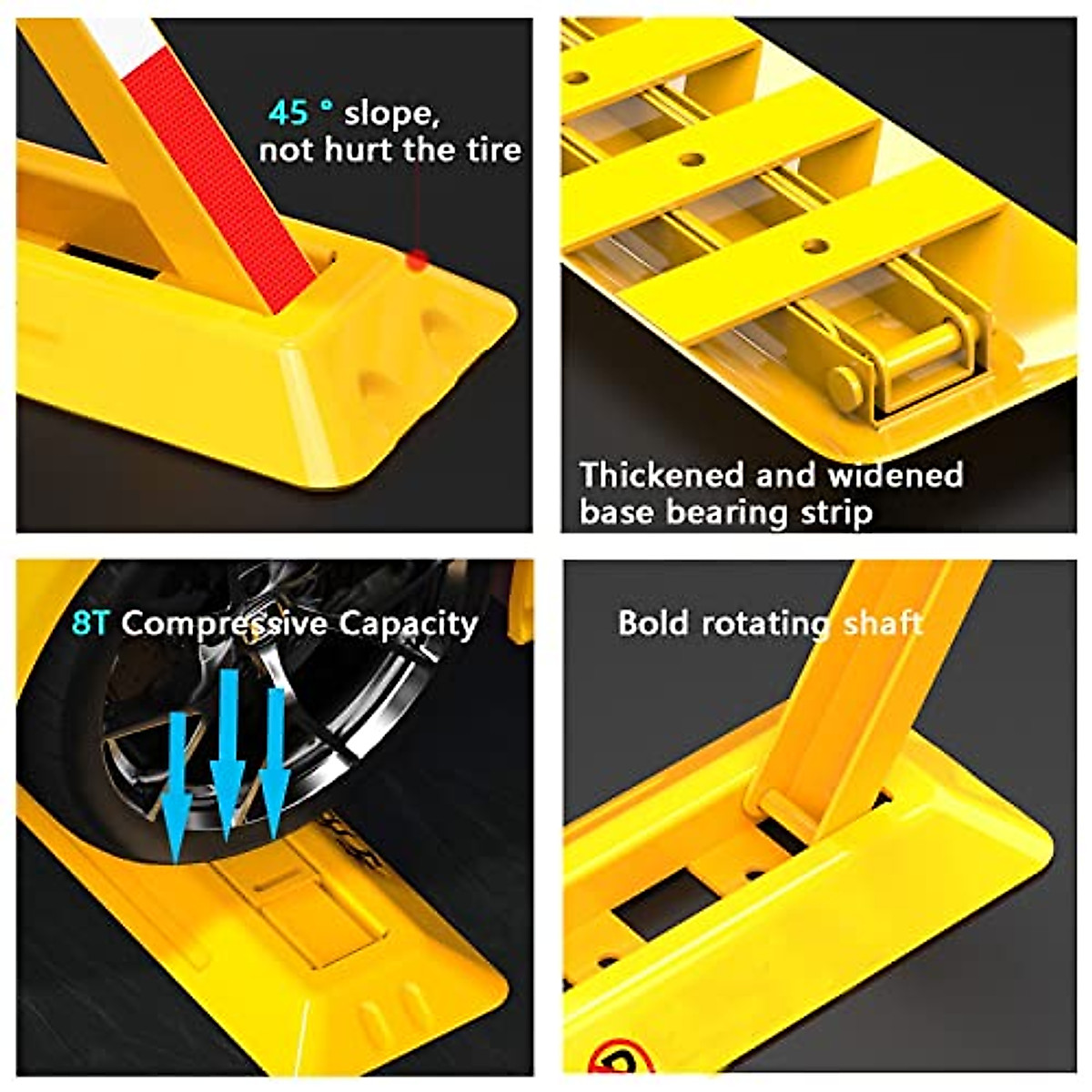 Folding Parking Barrier, Car Parking Pole Triangular, Removable Parking Space Lock, Manual Parking Blocker, Parking Security Bollards,48CM