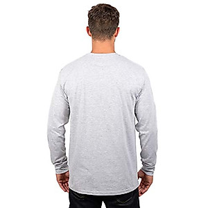 Ultra Game NBA Chicago Bulls Mens Supreme Long Sleeve Pullover Tee Shirt, Heather Gray, Large