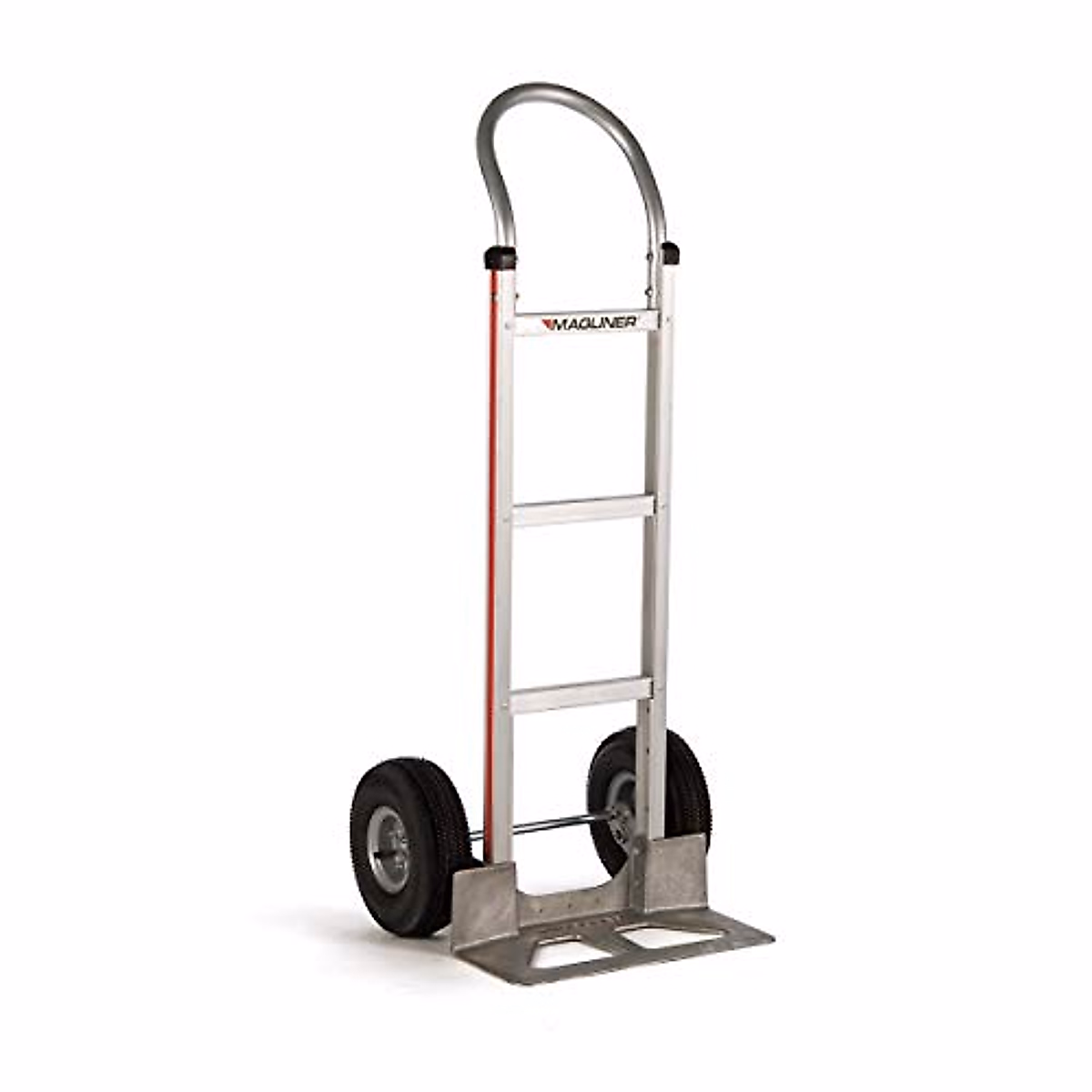 Magliner HMK111AA4 Aluminum Hand Truck, Horizontal Loop Handle, 14" x 7-1/2" Aluminum Diecast Nose Plate, 500 lb Capacity, Silver