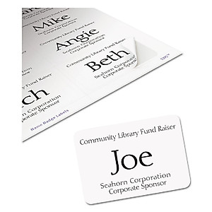 White Adhesive Name Badges - 5395