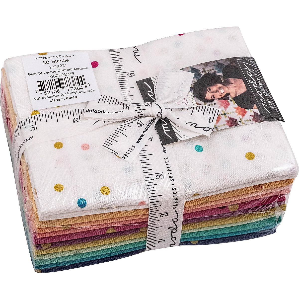 V and Co Best of Ombre Confetti Metallic 12 Fat Quarters Moda Fabrics 10807ABMB