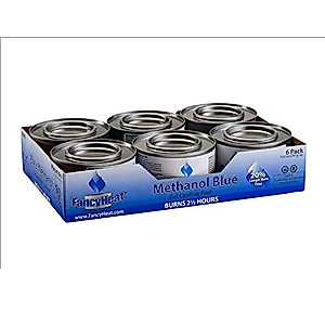 EM Products 700425567996 Fancy Heat 2.5 Hour Methanol Gel, 7.05 Ounce-Entertainment and Buffet Cooking Fuel Chafing Cans (6 Pack), Medium