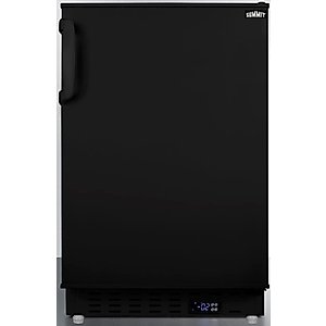 Summit Appliance ALFZ37B Built-in Undercounter ADA Compliant Residential All-Freezer in Black, Door Storage, Temperature Alarms, Open Door Alarm, Adjustable Thermostat and Manual Defrost