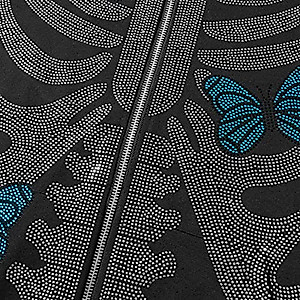 YAHUIUL Skeleton Hoodie Y2k Hoodie Hoodies Y2k Sp5der Hoodie Y2k Jacket Chrome Hearts Hoodie Skeleton Jacket Rhinestone Hoodie Full Zip Hoodie Y2k Jackets Y2k Zip up Hoodie Skeleton Rhinestone Jacket