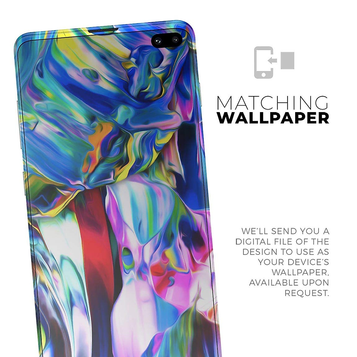 DesignSkinz Blurred Abstract Flow V21 Protective Vinyl Decal Wrap Skin Cover Compatible with The Samsung Galaxy S20 (Screen Trim & Back Glass Skin)