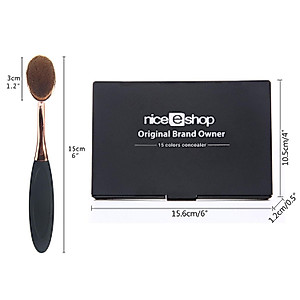 niceEshop Professional 15 Color Concealer Camouflage Makeup Palette (Concealer, 15 Colors)