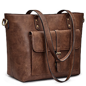 S-ZONE Women Tote Bag Large Work Handbag Top Handle Satchel Shoulder Purse