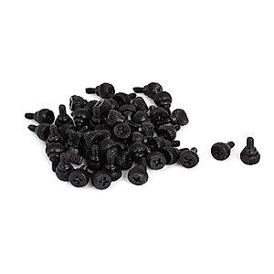 New Lon0167 PC Computer Featured Case Thumbscrews 6 reliable efficacy #-32 M3.5 Thumb Screws Black 50 Pcs(id:6e2 31 07 ec0)