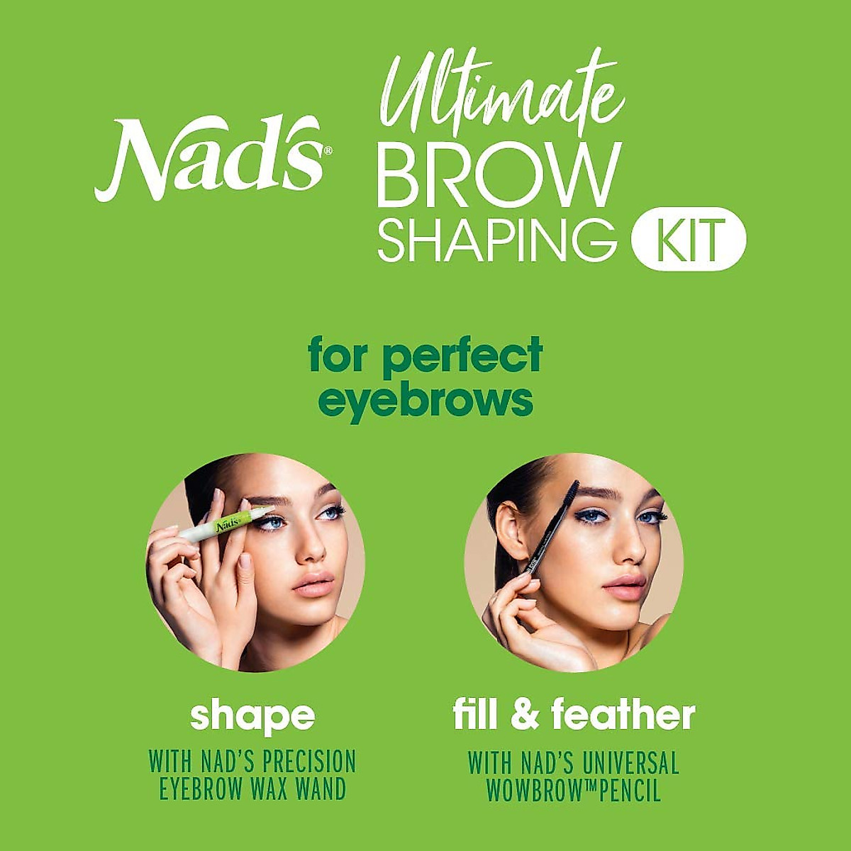 Nad's Eyebrow Shaping Kit, 18 Piece Set