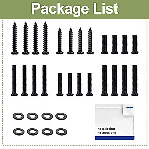 TV Stand Screws and Washers for All TV Stand Legs Screws Kit for TCL Hisense Samsung LG Vizio JVC Onn Sony Toshiba Insignia Westinghouse Philips Sharp Roku TV Legs Universal TV Stand Screws