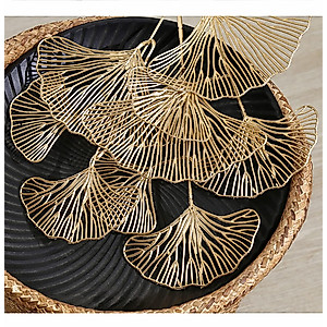 PASYOU Artificial Plants for Christmas Decor, Golden Plastic Grass Fake Shrubs Apricot Leaves Indoor Outdoor Home Garden Party Hotel Verandah Wedding Event Faux DIY Decoration - 26.8 Inch Gold 2 Pack