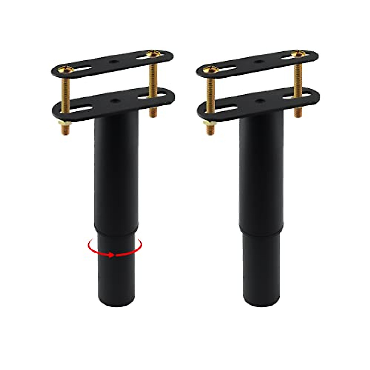 CUKE2BEET Height Adjustable Center Support Leg for Bed Frame, Bed Frame Slat Center Support Leg, Platform Bed Frame Replacement Legs Extra Bed Frame Support Legs (7.08"-13", Black 2 Pcs)