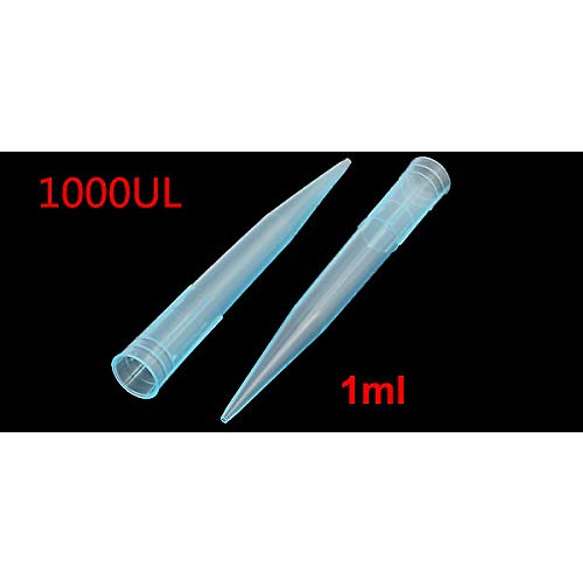 Laboratory Clear Blue Plastic Fine Tip Pipette Tips 1000ul 1ml 250 Pcs