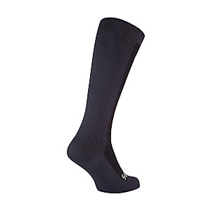 SEALSKINZ Unisex Waterproof Cold Weather Knee Length Sock, Black/Grey, Small