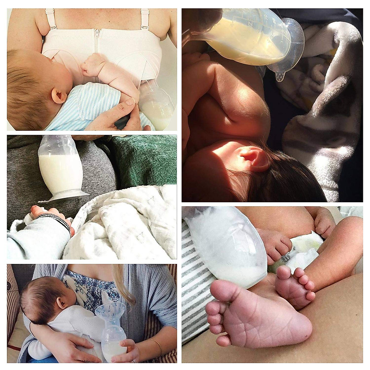 haakaa Manual Breast Pump with Suction Base and Upgrade Silicone Lid(5oz/150ml)