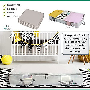 Under Bed Storage Containers for Toys, Clothes, Shoes etc. Underbed Organizer Bag that slides Under the bed without friction or wheels. Low profile 6" height is great for under the couch or other small spaces.
