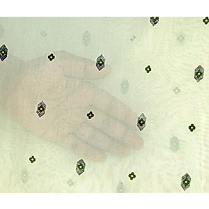 Peegli Cream Vintage Saree Floral Printed Dress Material Georgette Recycled Fabric Sari